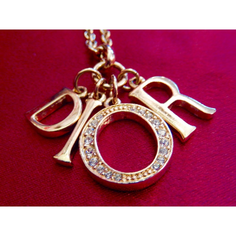 Collier ras de cou Christian Dior "Lettres DIOR"