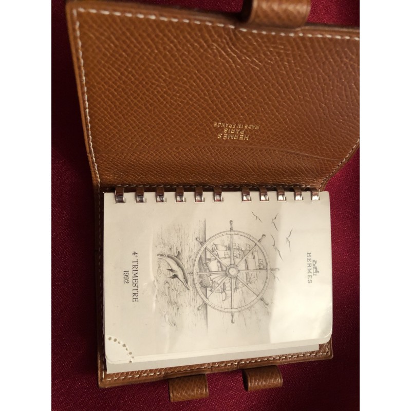 Agenda Hermès PM stylo bille argent